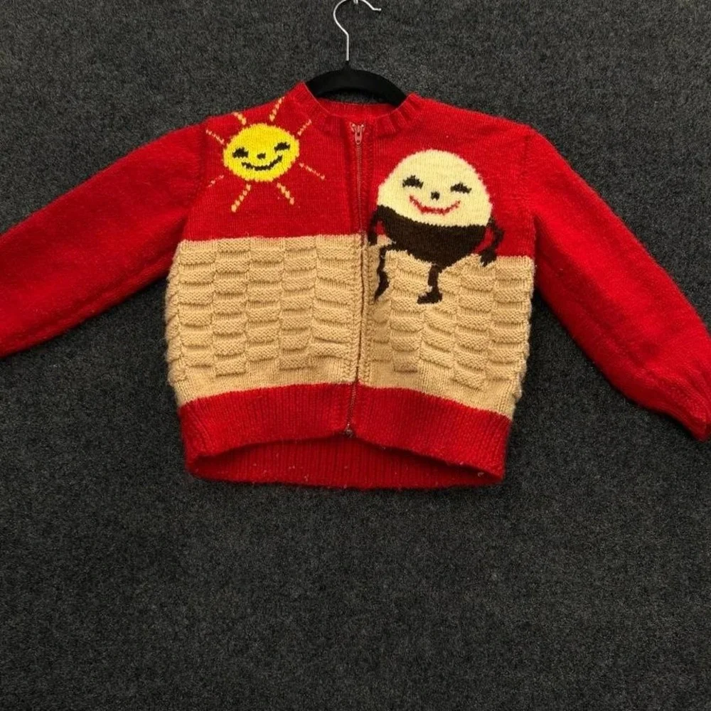 American Vintage | Sweaters | Vintage 95s Humpty Dumpty Hand Knit ...